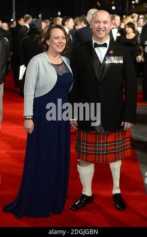 Stu Pearson and wife arriving at the Kajaki The True Story Premiere ...