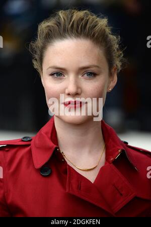 Holliday Granger arriving at the Burberry Catwalk Show as part of ...