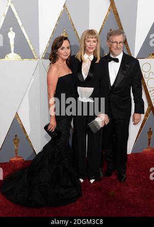 Kate Capshaw, left, and Steven Spielberg arrive at the premiere of "The ...