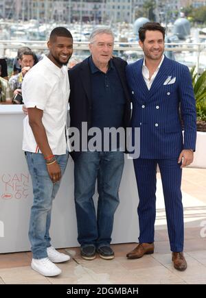 Usher Raymond, Robert de Niro and Edgar Ramirez at the 'Hands of Stone ...