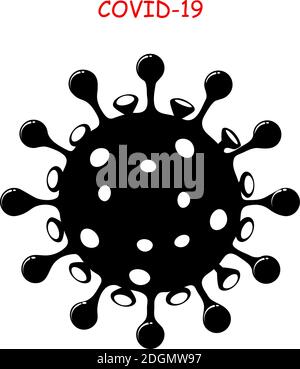 virion of coronavirus on white background vector illustration design ...