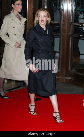 Kylie Minogue and models in macs at Selfridges in London for the launch ...