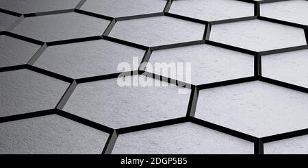Hexagonal pattern in technical structure - Illustration Stock Photo - Alamy