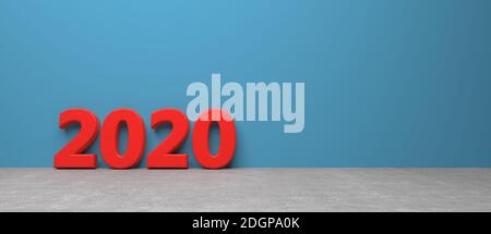 Happy near year 2020 symbol - 3D Illustration Stock Photo - Alamy