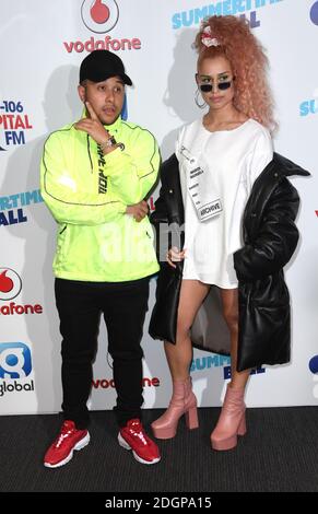 Jax Jones and Raye at Capital FM's Summertime Ball with Vodafone held ...