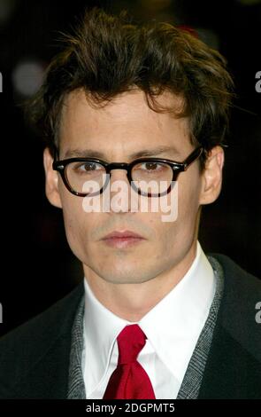 Johnny Depp at the UK Premiere of Finding Neverland, Leicester Square ...