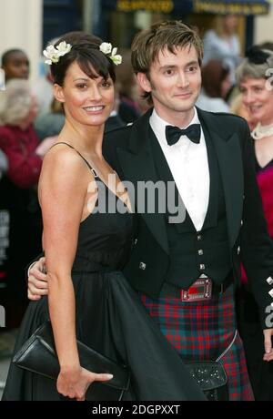 Sarah Parish and the new 'Doctor Who' David Tennant arriving at the ...