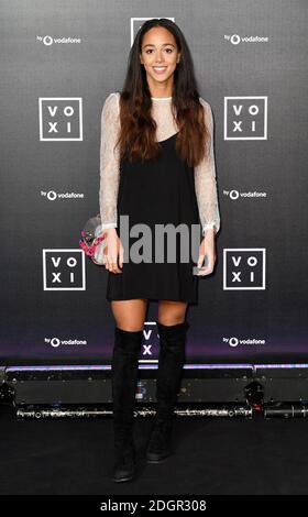 Katarina Johnson-Thompson attending the VOXI launch at Brick Lane Yard ...