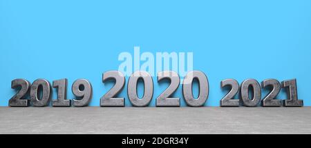 Happy near year 2020 symbol - 3D Illustration Stock Photo - Alamy