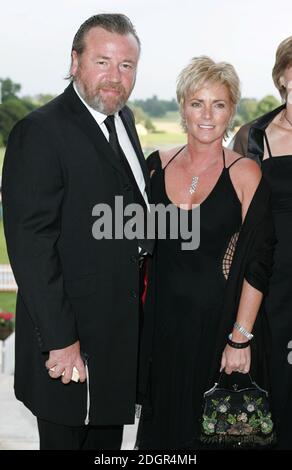 Ray Winstone and wife arriving at the Grand Prix Ball 2005, Stowe ...