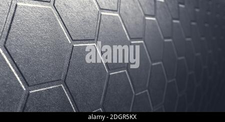 Hexagonal pattern in technical structure - Illustration Stock Photo - Alamy