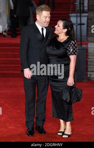 Sir Kenneth Branagh and Lindsay Brunnock attending the world premiere ...