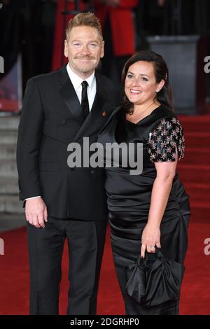 Sir Kenneth Branagh (left) and partner Lindsay Brunnock attending the ...
