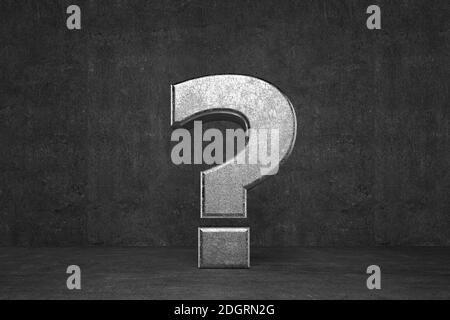 Question mark in emty room - Illustration Stock Photo - Alamy