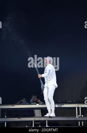 Diplo performs on stage during the iHeartRadio Music Festival Concerts ...