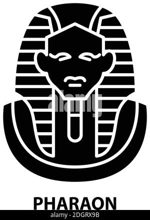 black vector pharaon icon on white background Stock Vector Image & Art ...