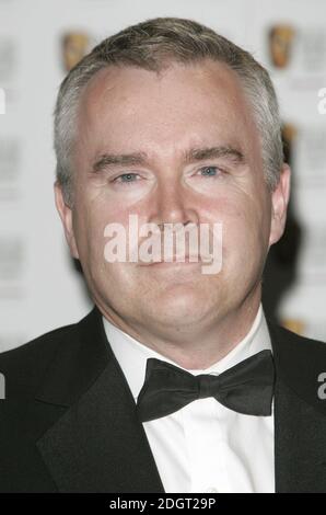 BBC TV News Presenter, Huw Edwards, speaking from the steps of ...