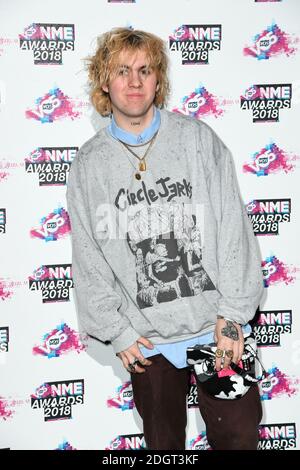 Jordan Cardy AKA Rat Boy attending the VO5 NME Awards 2018 held at the ...