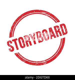 STORYBOARD text written on red round vintage rubber stamp Stock Photo ...