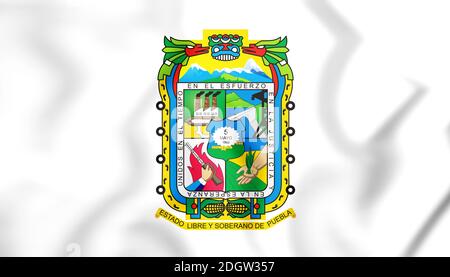 Puebla state flag, Mexico Stock Photo - Alamy
