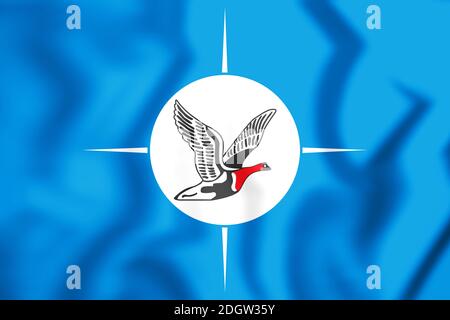 3D Flag of Taymyr Dolgano-Nenets Autonomous Okrug, Russia. 3D ...