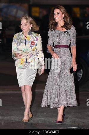The Duchess of Cambridge (right) arrives at the Victoria and Albert ...