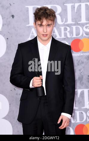 Sam Fender attending the Brit Awards 2022 at the O2 Arena, London ...