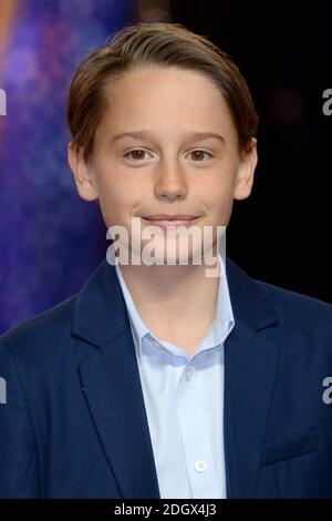 Finley Hobbins attending the european premiere of Dumbo held at Curzon ...