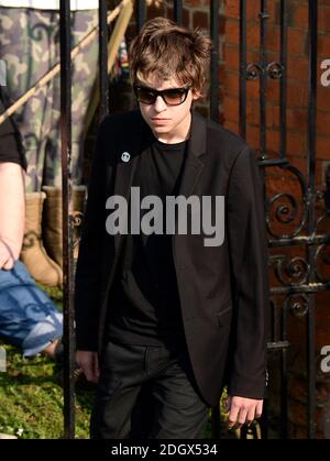 Ace Billy Howlett outside St. Mary's Church during the funeral and ...
