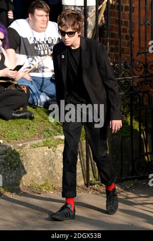 Ace Billy Howlett outside St. Mary's Church during the funeral and ...