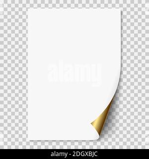 Curled golden page corner Stock Vector Image & Art - Alamy
