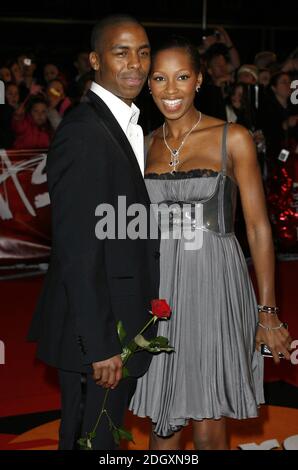 Jamelia and boyfriend arriving at the 2007 Brit Awards, Earls Court ...