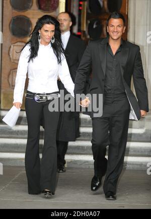 Katie Price and Peter Andre leaving Bernie and Hillary Safire Salon and ...