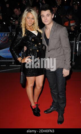 Leon Jackson and his girlfriend Emily Biggs arriving for the Marriott ...