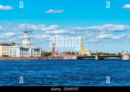 Saint Petersburg. Kunstkamera, Rostral column, Peter and Paul fortress ...