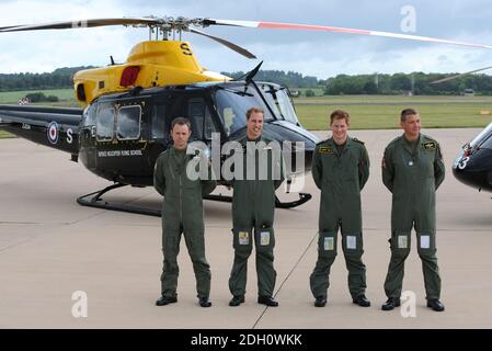 Princes William and Harry with instructors Craig Finch, left, and Daz ...