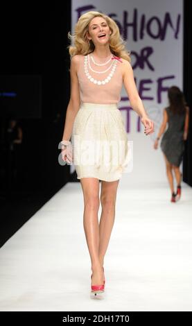 Tamsin Egerton at the catwalk at the "Fashion For Relief" show at ...