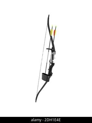 Modern black sports bow isolate on a white background Stock Photo - Alamy