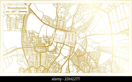 Urban vector city map of Bloemfontein, South Africa Stock Vector Image ...