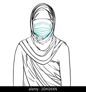 Middle eastern woman avatar Stock Photo - Alamy