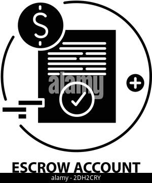 escrow account property estate home color icon vector illustration ...