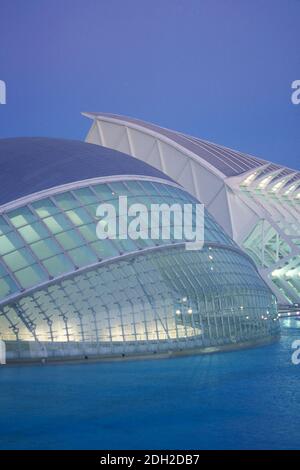 the architecture of l Hemisferic Imax Cinema Theater in the City of ...