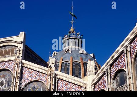 the Market Hall of the Mercat de Colon or Columbus Market in the city ...
