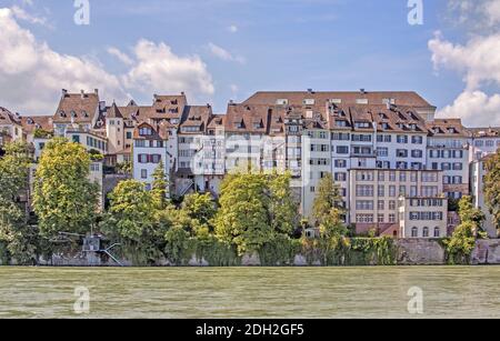 Rhine bank Basel, Switzerland Stock Photo - Alamy