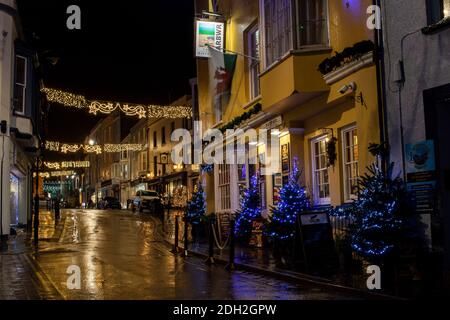 Tenby, Wales, UK. 9th Dec, 2020. A view of Tenby Christmas Lights Lewis ...