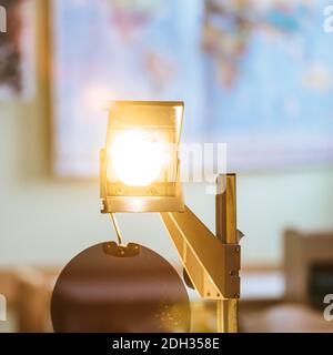 Schooling concept: Retro overhead projector in classroom, educational ...