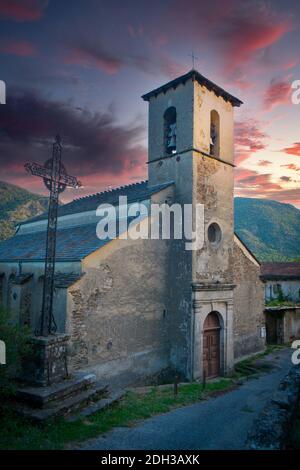 an old small church in the french Pyrenees mountains Stock Photo - Alamy