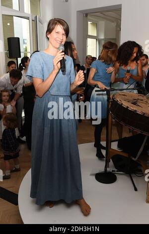 Singer Camille performs at the Guy Bourdin inaugural exhibition and ...
