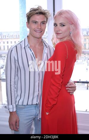 Pixie Lott attending the Schiaparelli Haute Couture Paris Fashion Week ...