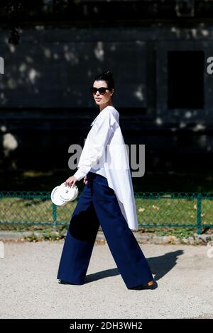 Street style, Anna Ivchenko arriving at Jean-Paul Gaultier Fall-Winter ...